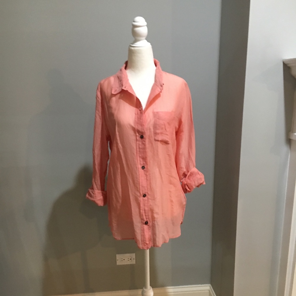 Isabel Marant Toile Pink Lindsey Button-Down - Gem